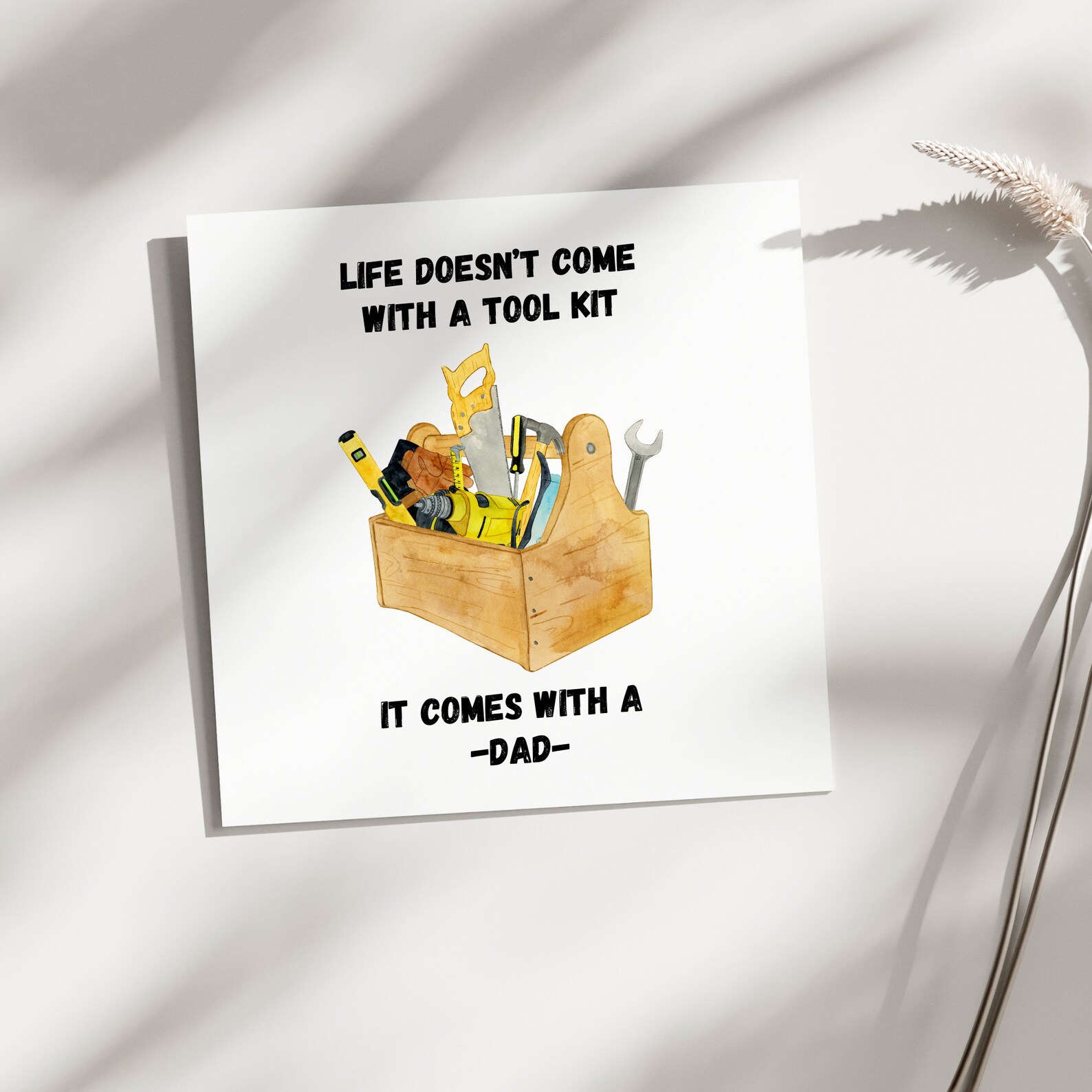 Funny Father's Day Card, Toolbox Dad Card, Toolbox Birthday Dad Toolkit ...