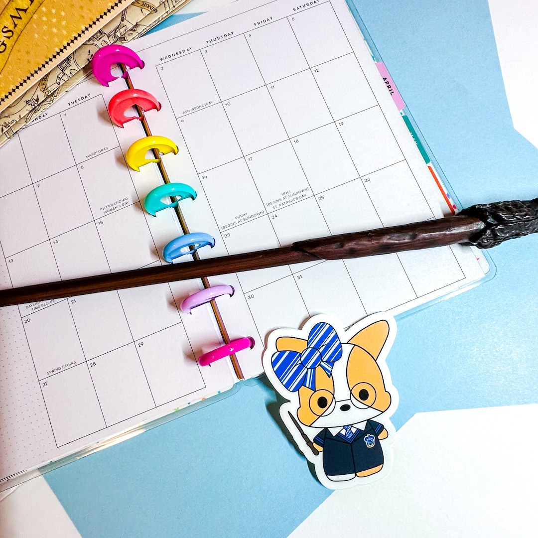 Harry Potter Ravenclaw Wizard Bow Cute Kawaii Corgi Cookie Vinyl Diecut ...