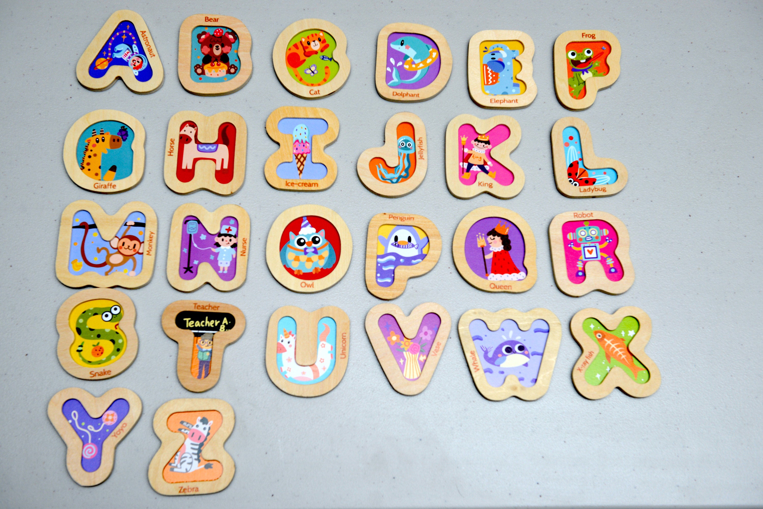 Alphabet Puzzle Baby Gift Birthday Kids Gift Montessori Toys - Etsy
