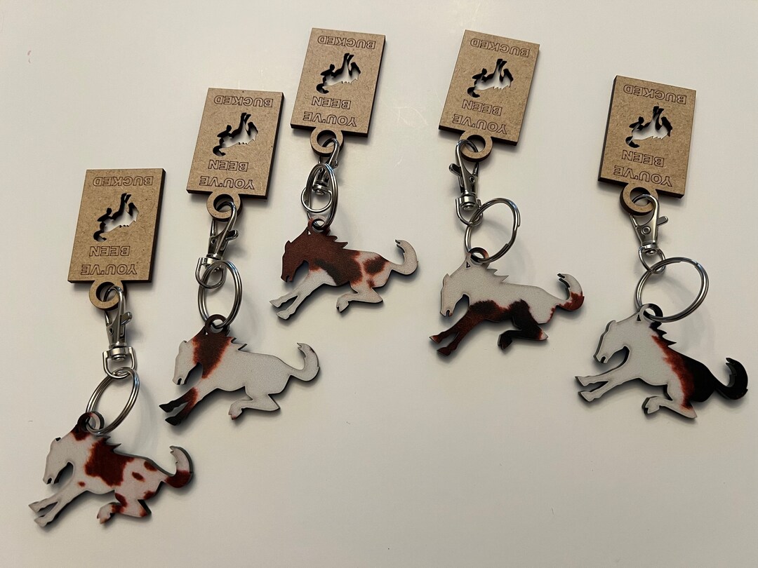 10 Pack Bronco Key Chains - Limited Run Tricolor Horse Pattern - Etsy