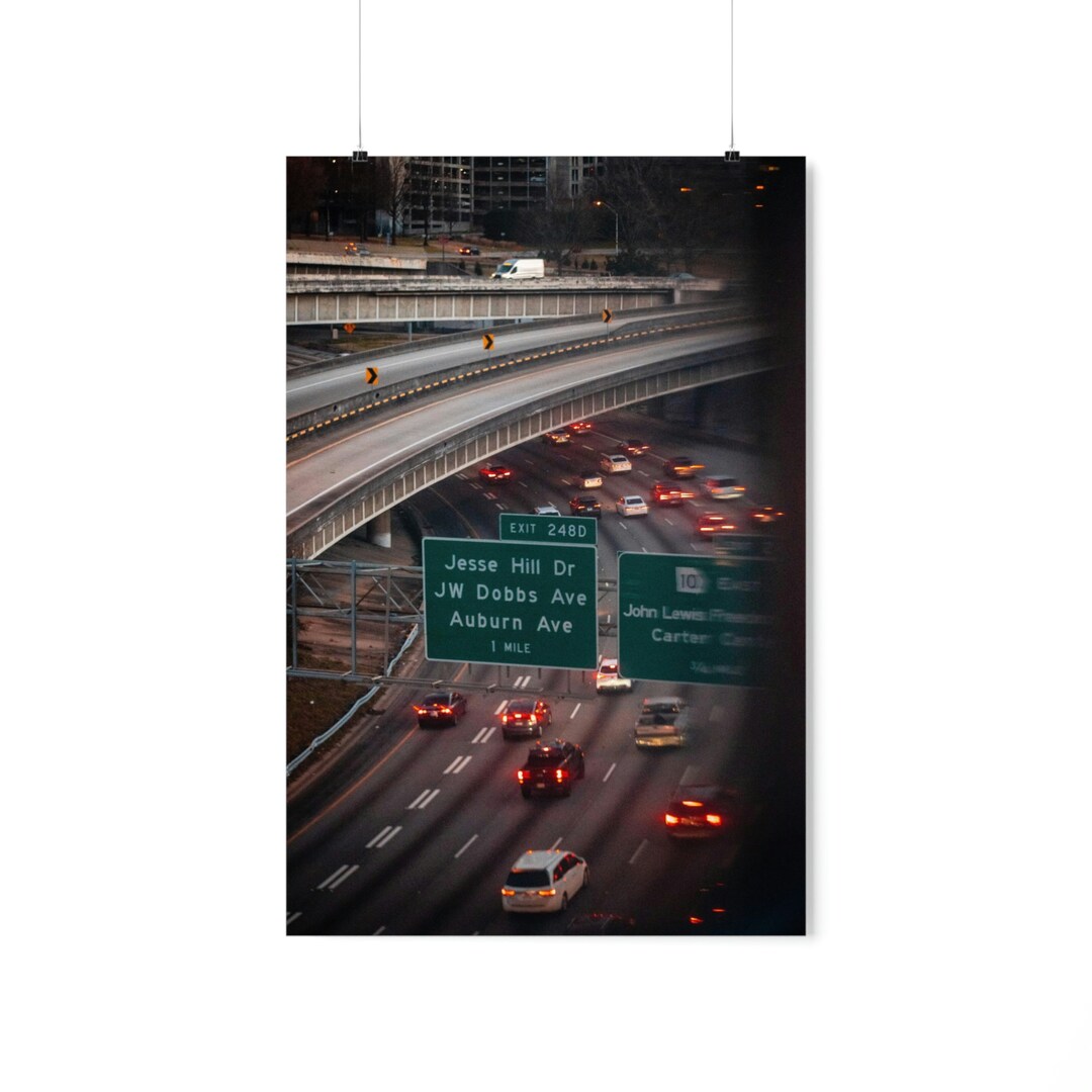 ATL Interstate Matte Poster - Etsy
