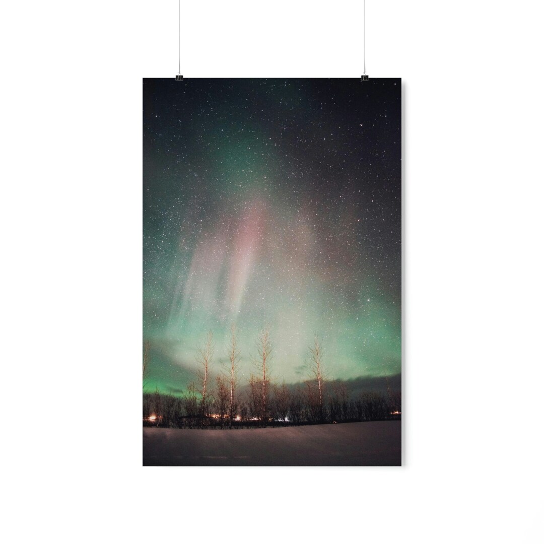 Northern Lights Matte Poster 1 - Etsy