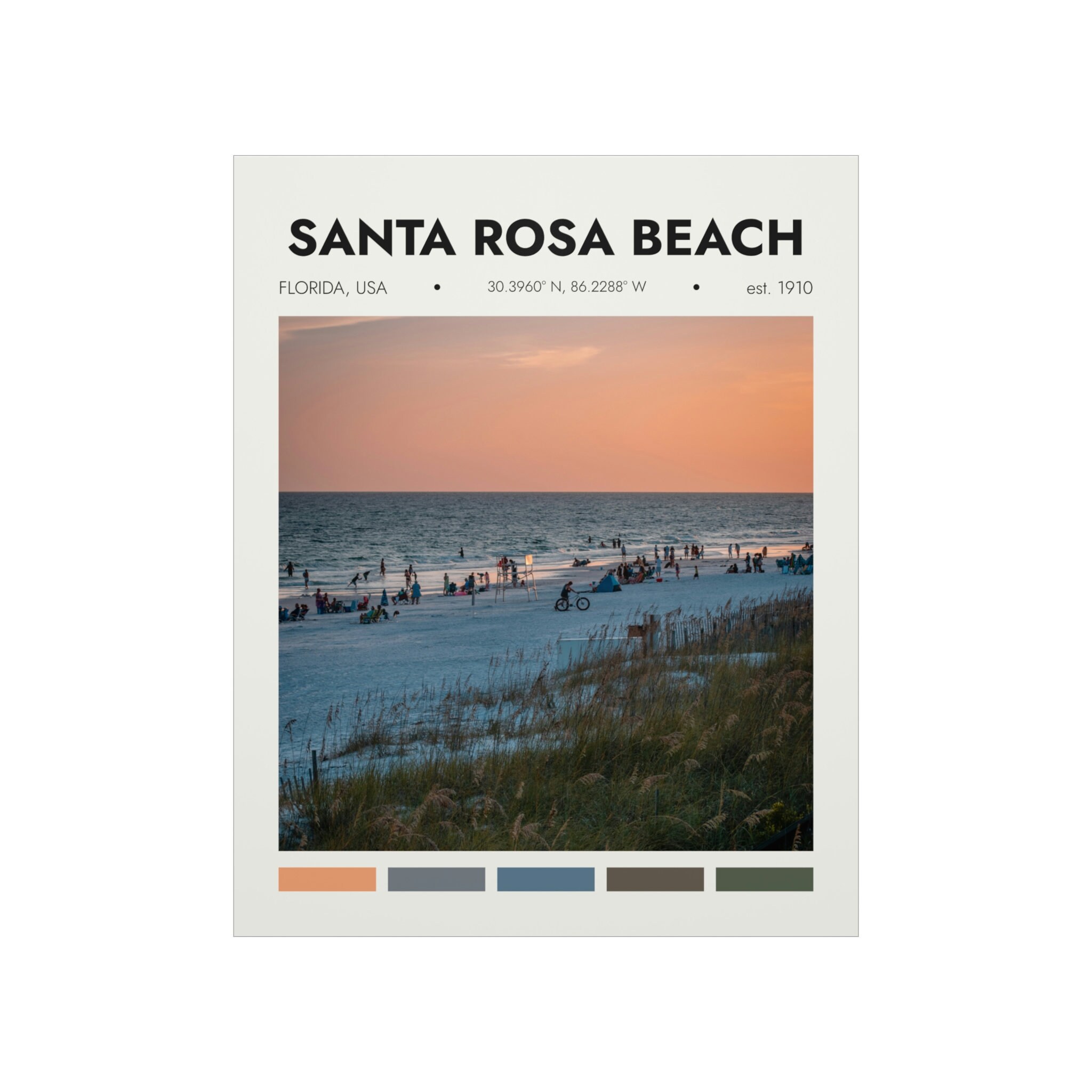 Santa Rosa Beach Matte Poster - Etsy