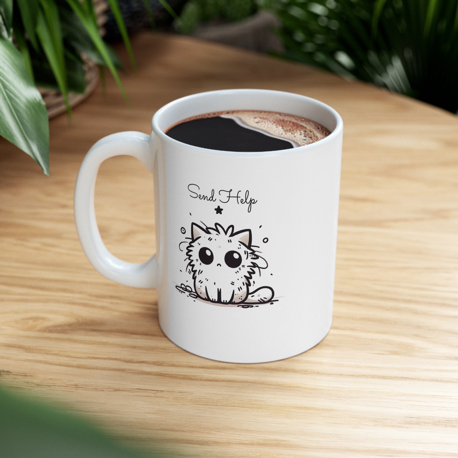 Funny Coffee Mug send Help Cat Design Perfect Gift for Cat Owners - Etsy