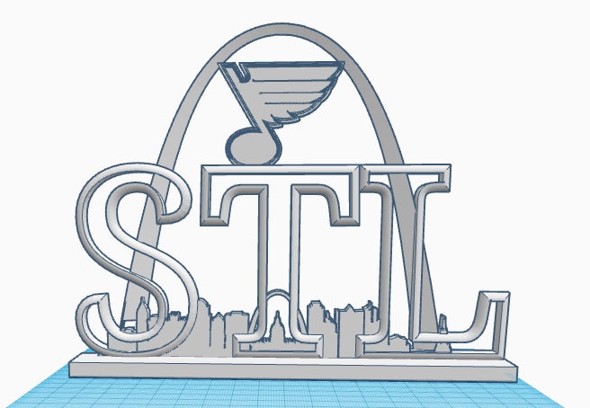 St Louis 3D Print STL File - Blues or Cardinals Desk Stand - Etsy