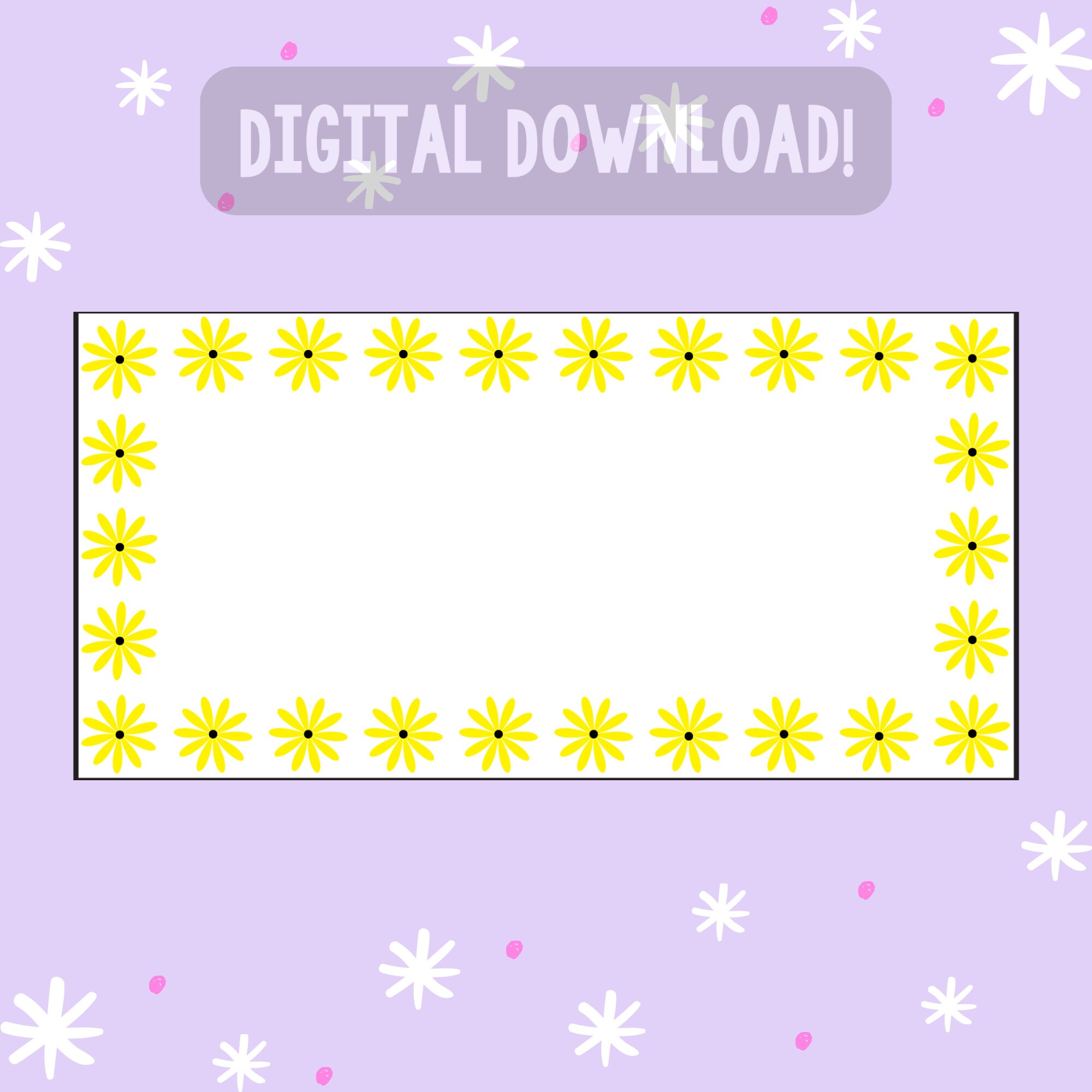 A6 Yellow Flowers Envelope Dashboards - Etsy