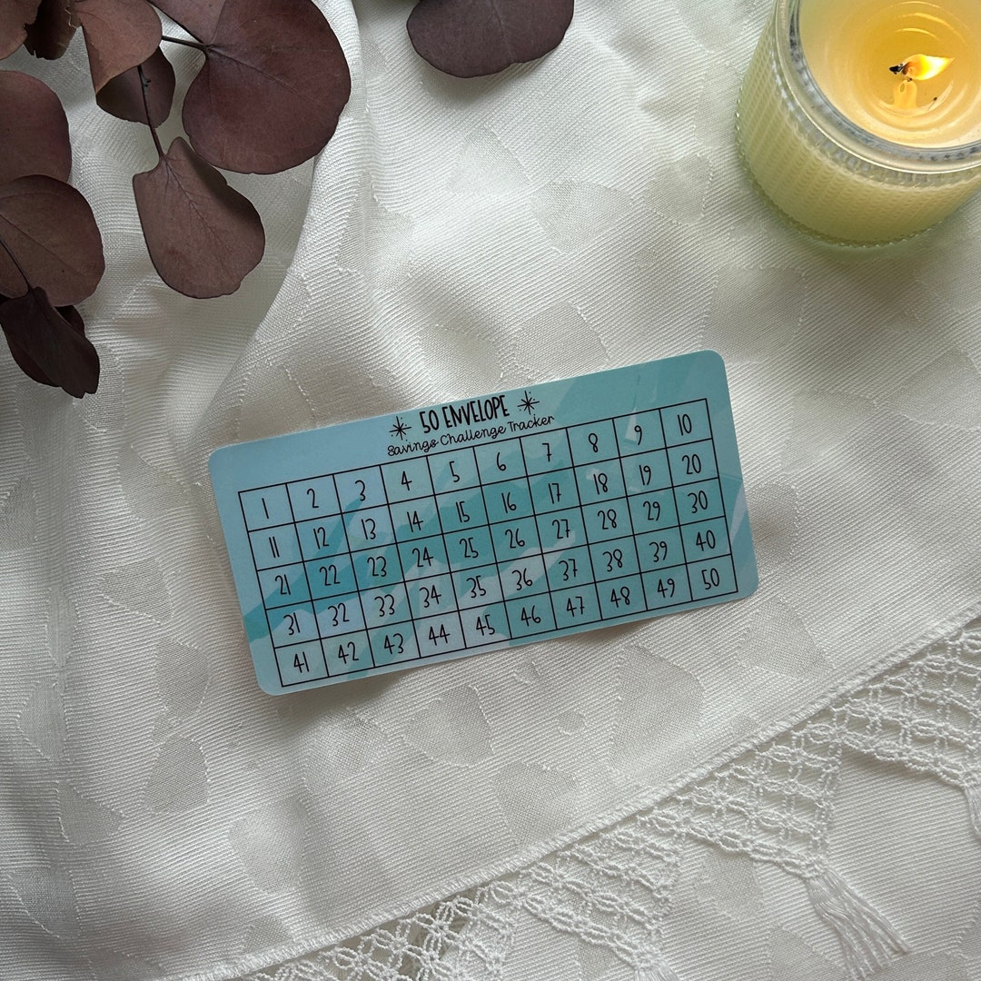 50 Envelope Savings Challenge Tracker - Etsy