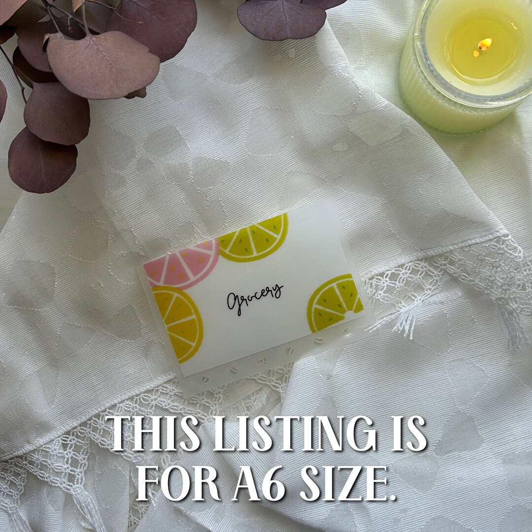 A6 Summer, Citrus Vellum/matte Cash Envelopes - Etsy