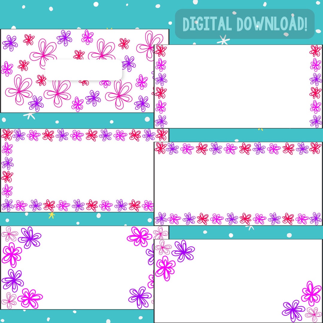 A6 Flower Power Envelope Dashboards - Etsy