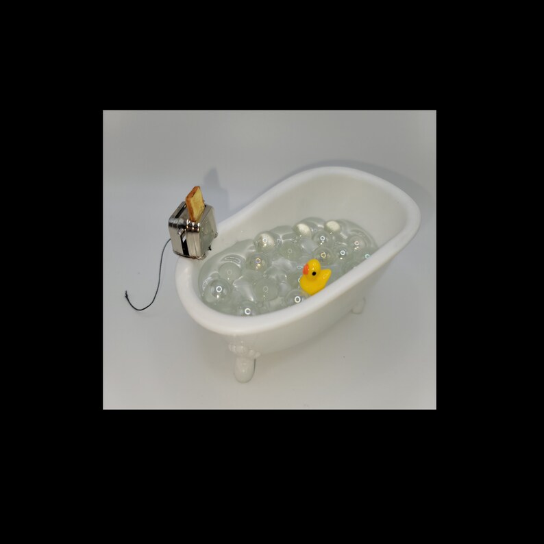 Dollhouse Miniature Dark Gothic Toaster Bath Tub - Etsy