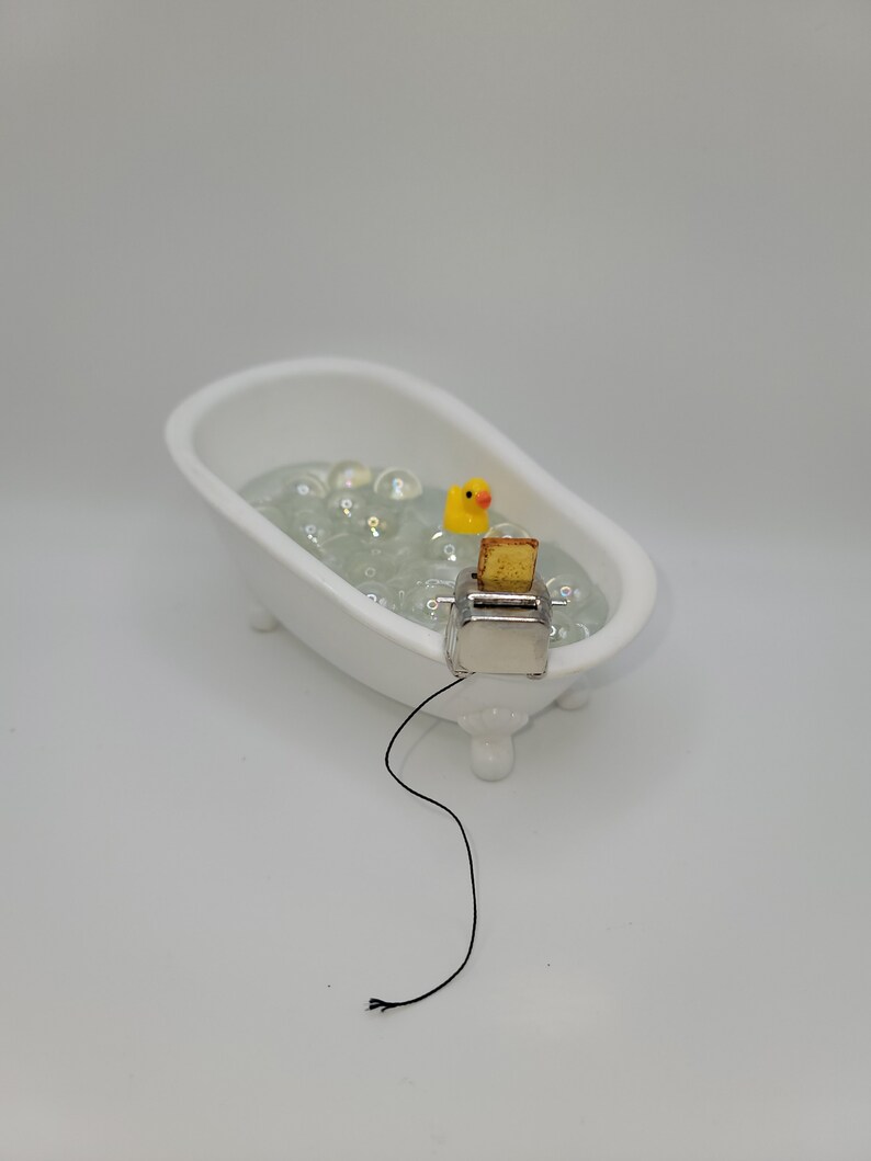 Dollhouse Miniature Dark Gothic Toaster Bath Tub - Etsy