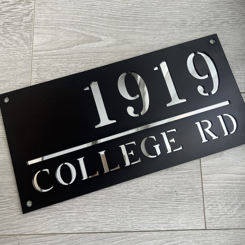 House Wall Plaques, Precision Laser Cut Acrylic House Number Sign, Matt ...