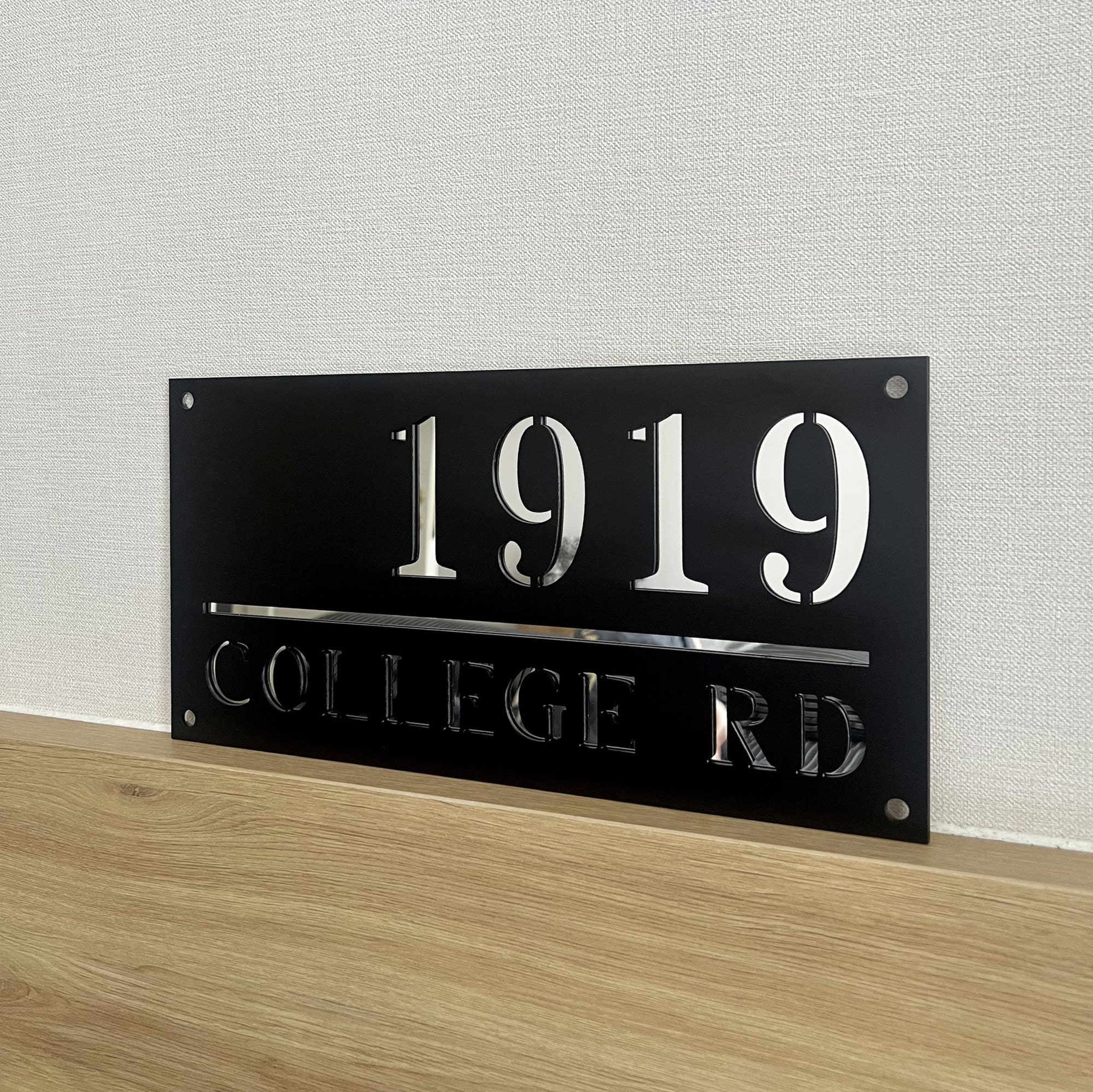 House Wall Plaques, Precision Laser Cut Acrylic House Number Sign, Matt ...