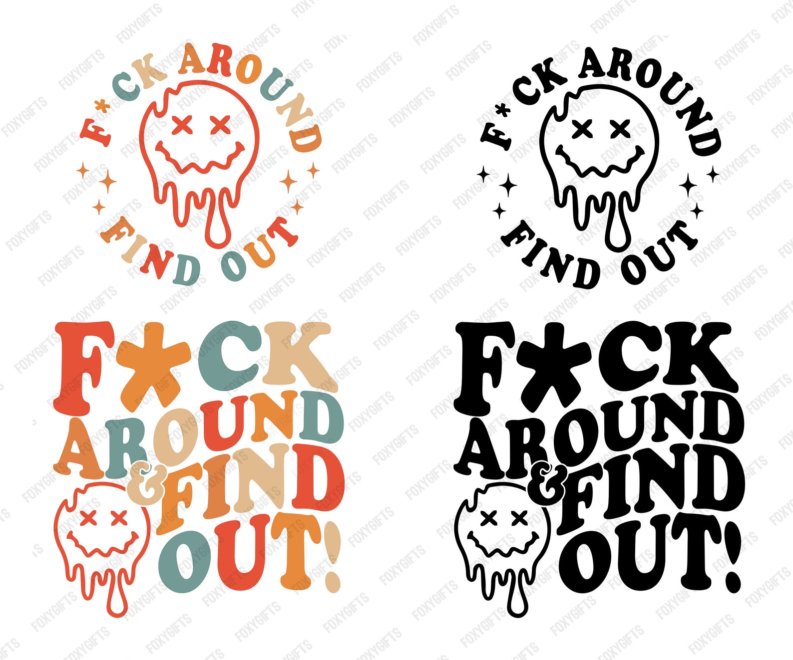 Fck Around and Find Out SVG, Funny Design Print, Back & Front Pocket ...