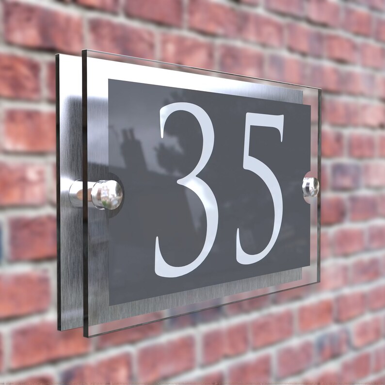 House Numbers Modern, Residential Sign, Modern House Numbers, House ...