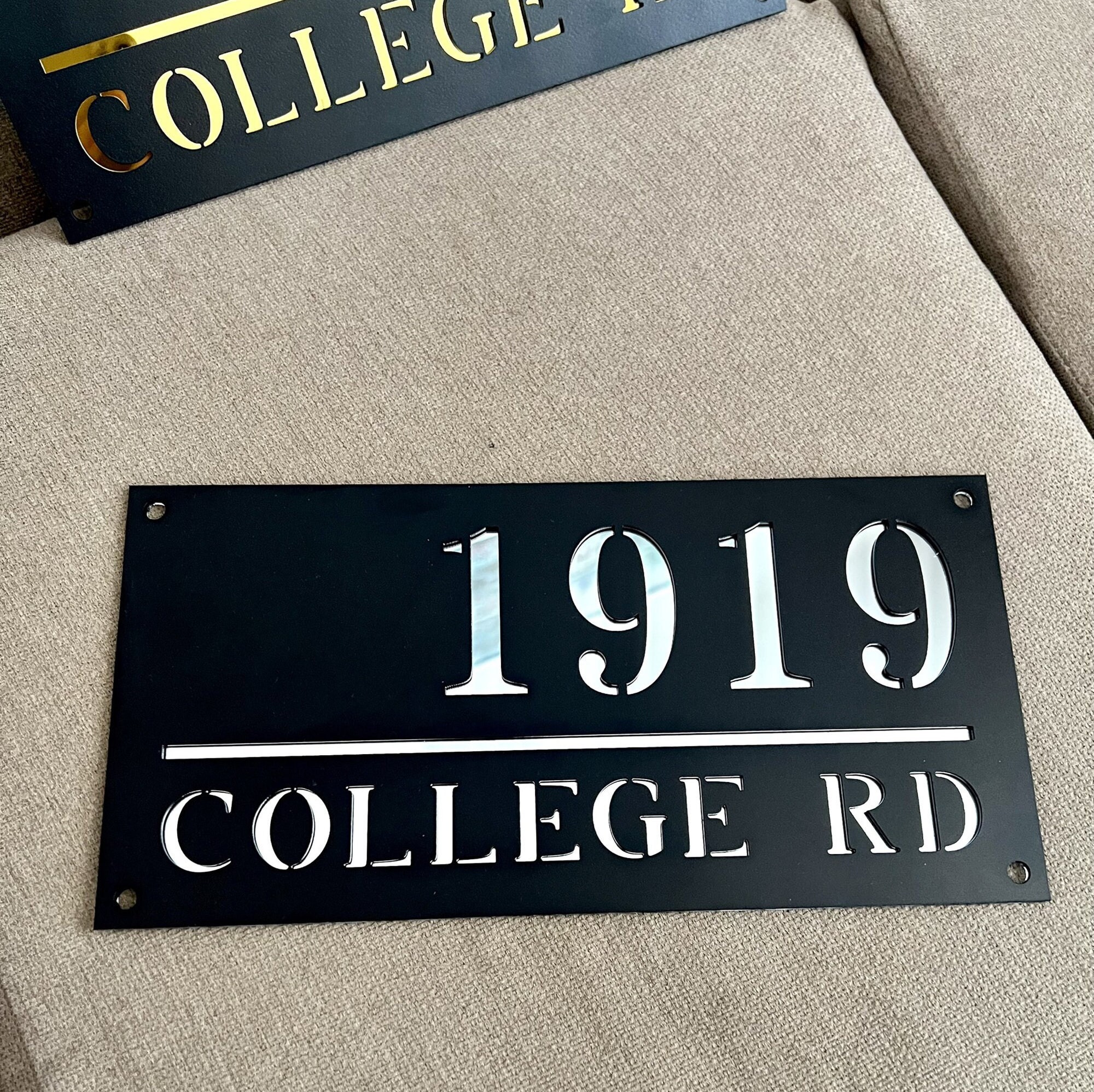 House Wall Plaques, Precision Laser Cut Acrylic House Number Sign, Matt ...