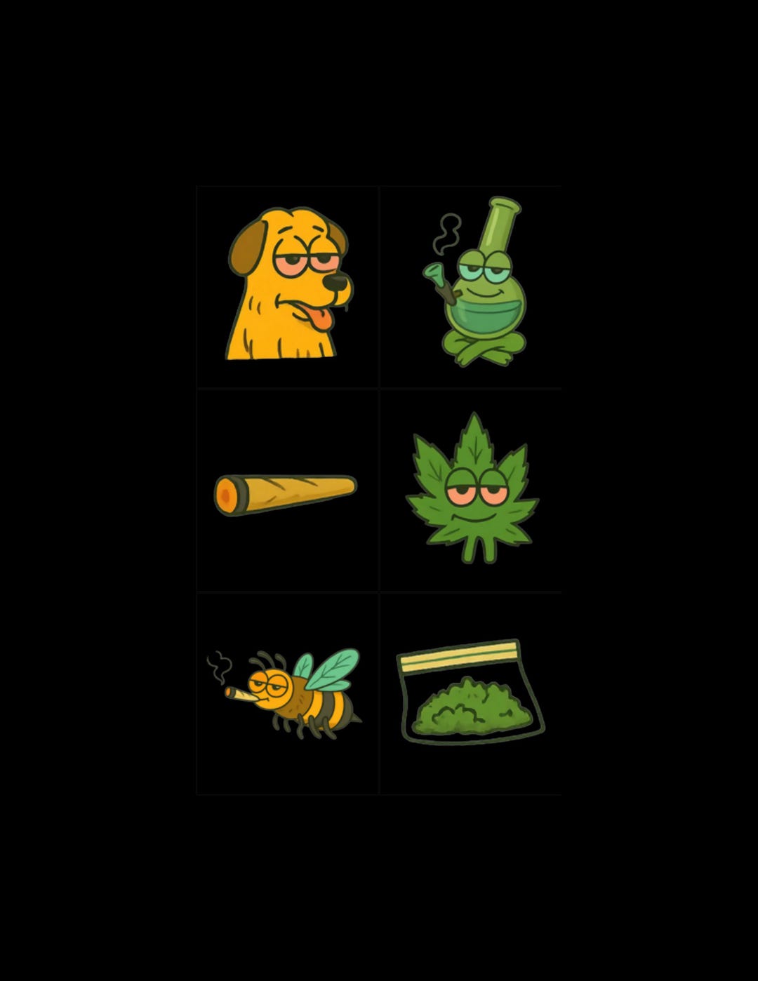 Funny 420 Meme Sticker Sheet 6-pack | Printable Chill Stickers | Flies ...