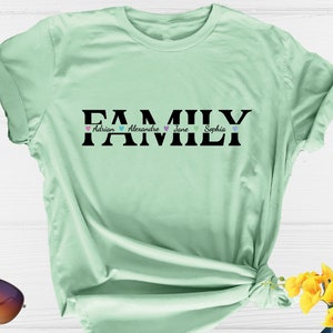 Custom Family Name Shirt, Family With Names Shirt, Customized Family ...