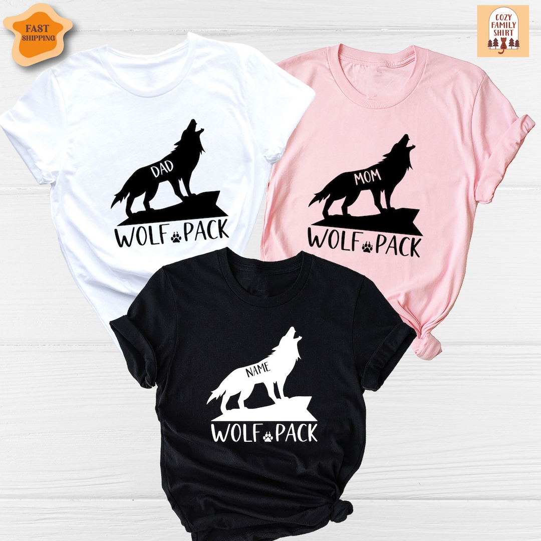 Wolf Pack Shirts Family Wolf Pack Tees Family Matching - Etsy
