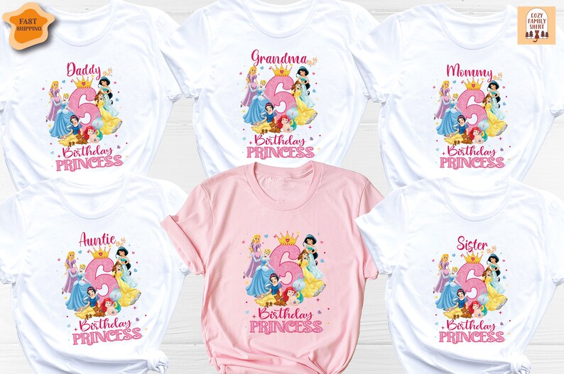 Disney Birthday Princess Shirt Disney Birthday Girl Shirt - Etsy