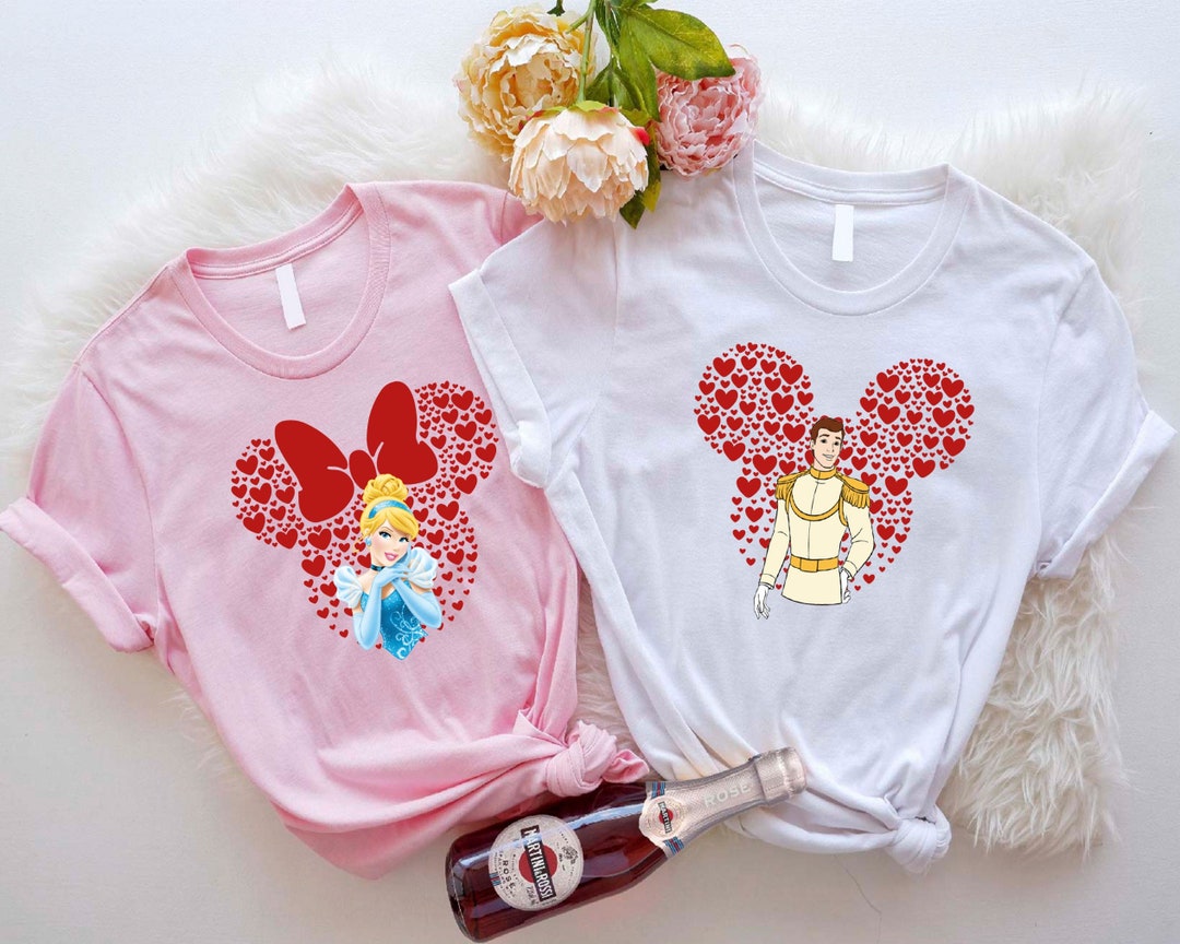 Disney Valentines Day Couple Shirt, Princess Cinderella and Prince ...