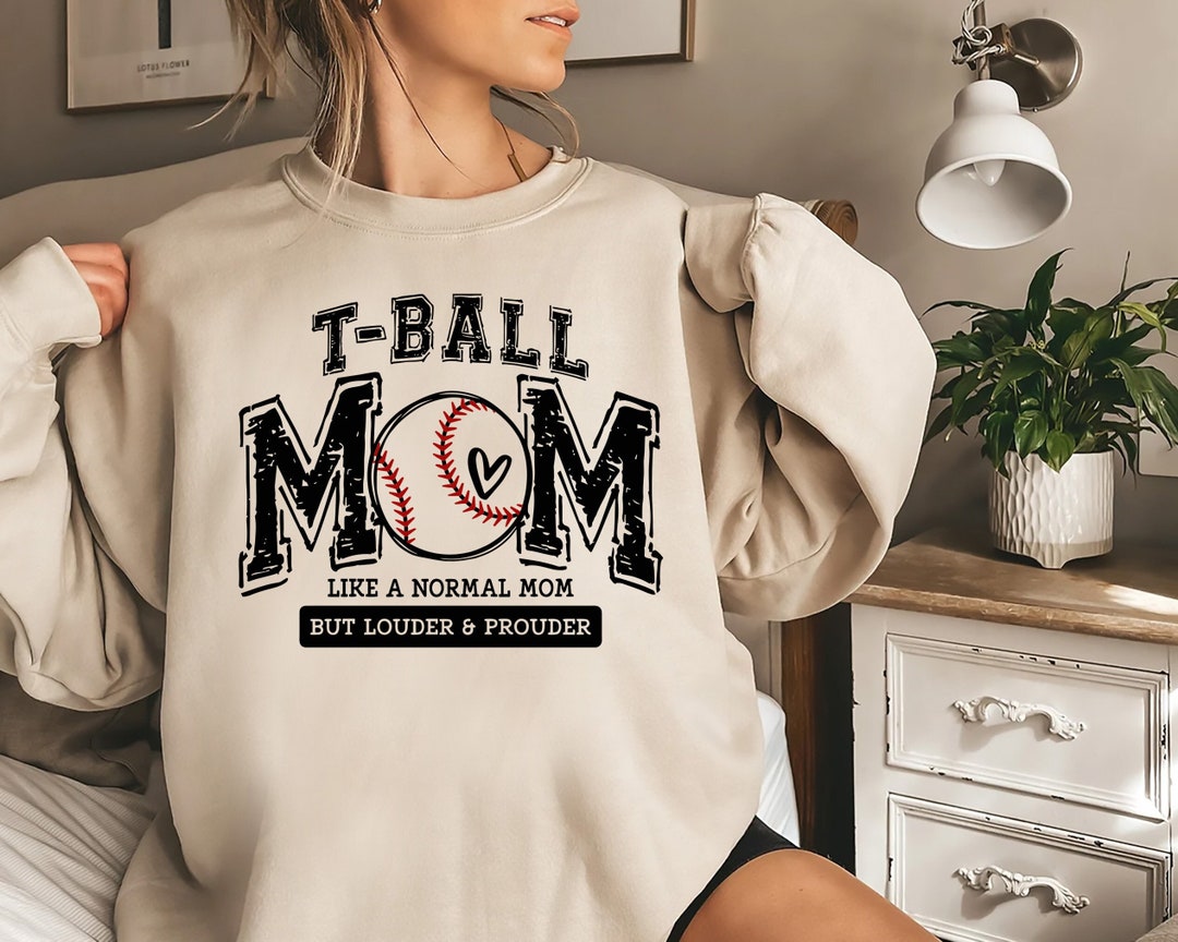 T-ball Mom Sweatshirt, Teeball Mom Shirt, Tee Ball Mom Era Shirt, Game ...