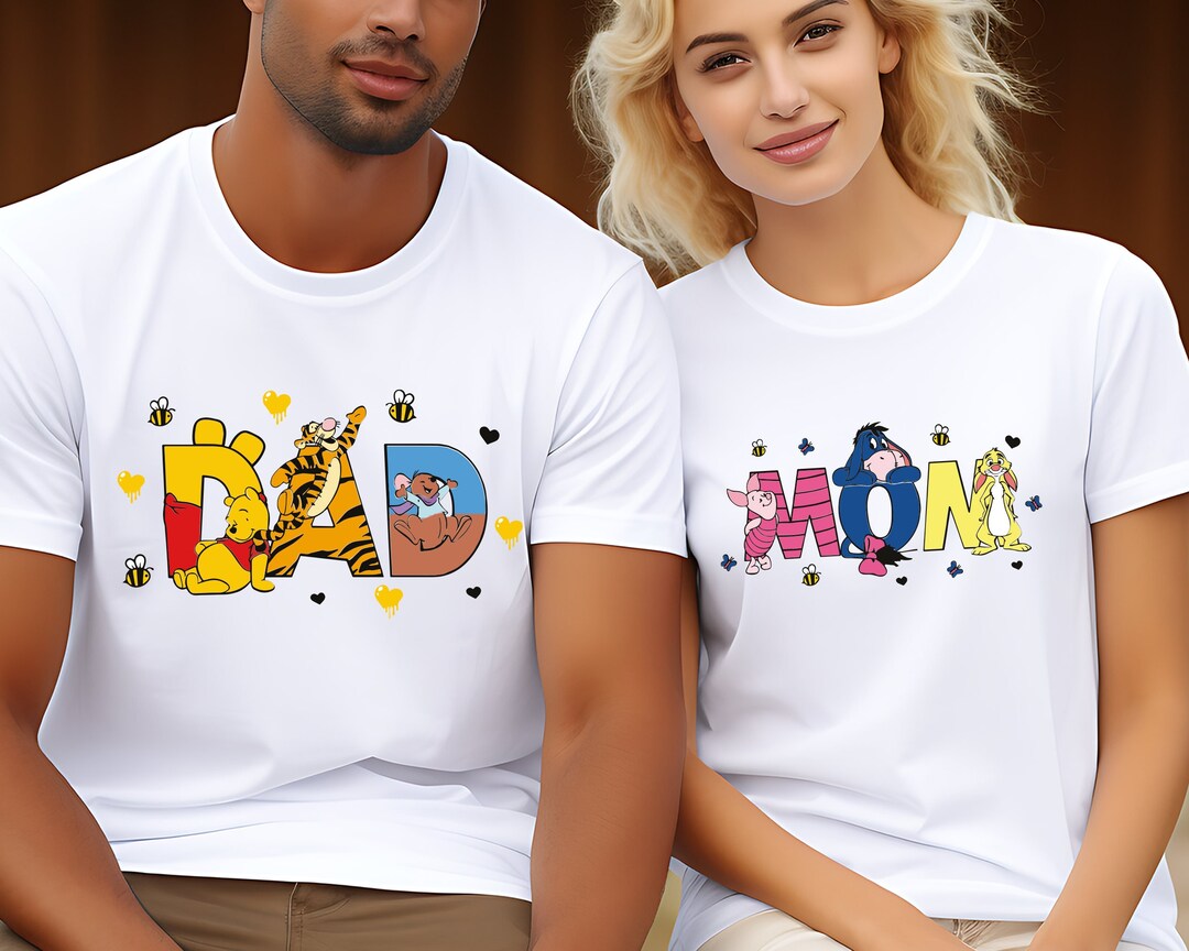 Custom Family Vacation Shirt, Dad and Mom Vinnie the Pooh Shirt, Couple ...