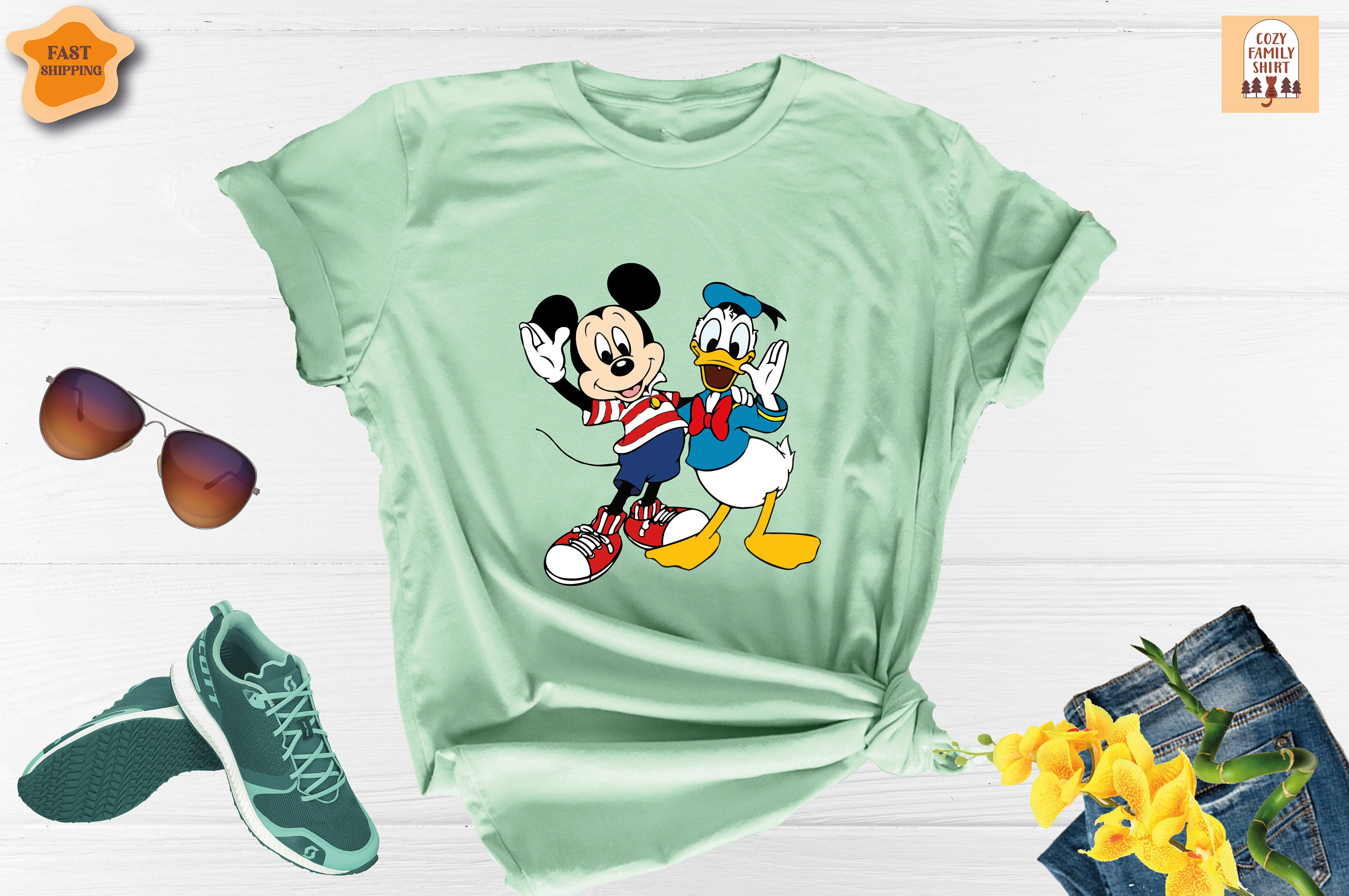 Disney Mickey Mouse and Donald Duck Shirt Mickey Mouse Shirt - Etsy