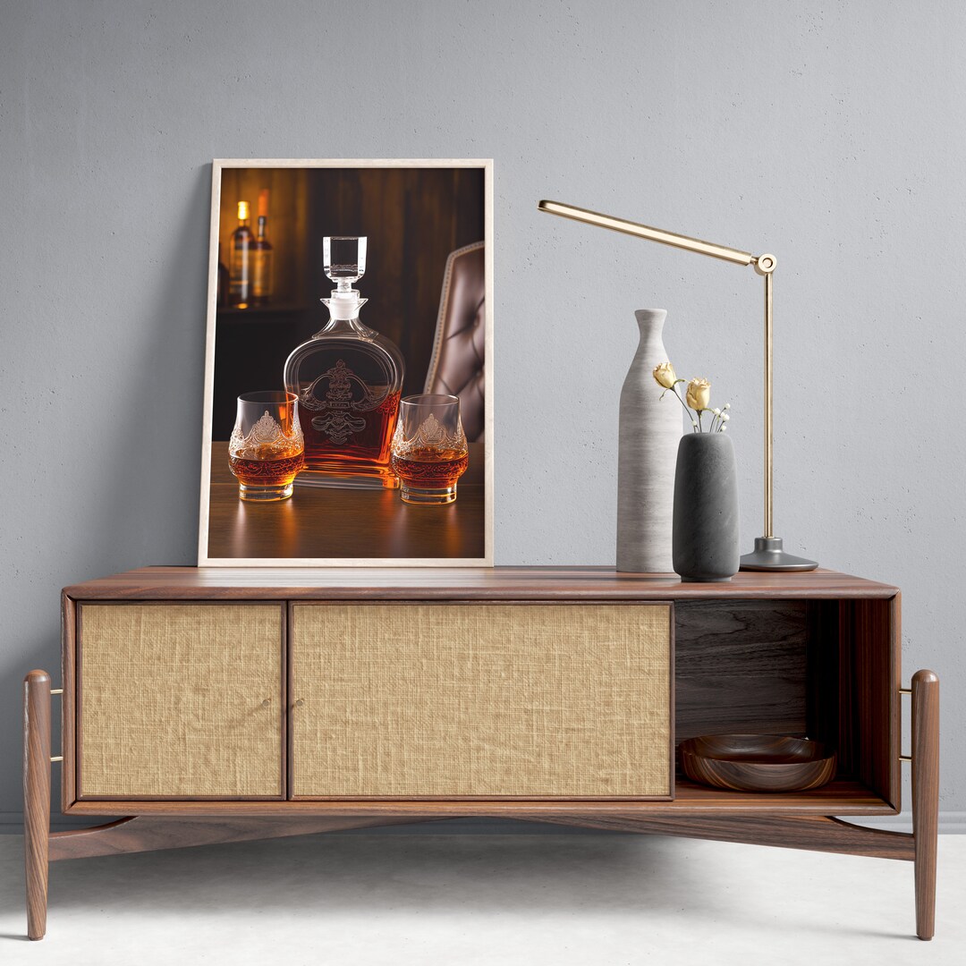 Bourbon Decanter Wall Art Printable Bourbon Decanter Art Decanter Wall ...