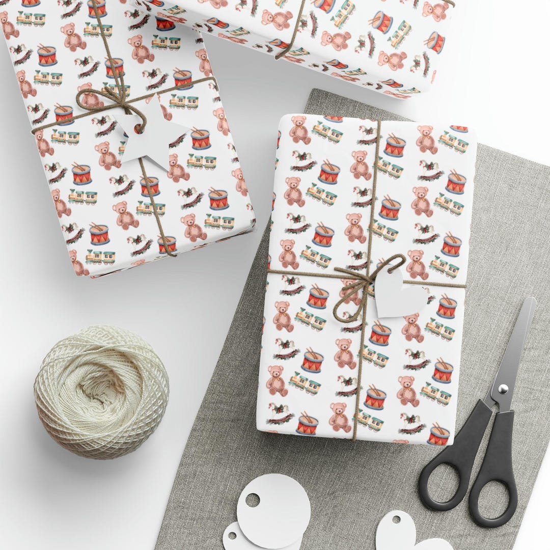 Toy Wrapping Paper, Wrapping Paper, Christmas Gift Wrap, Christmas ...