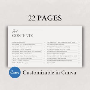 Aesthetic Social Media Audit Template | Social Media Manager | Social ...