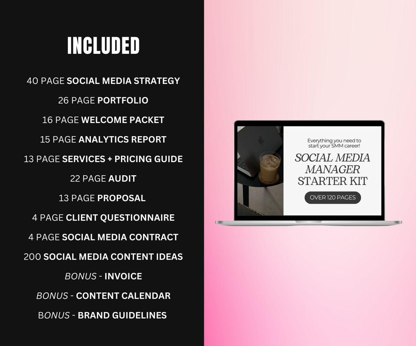 Social Media Manager Starter Kit | Social Media Manager Bundle | Social ...