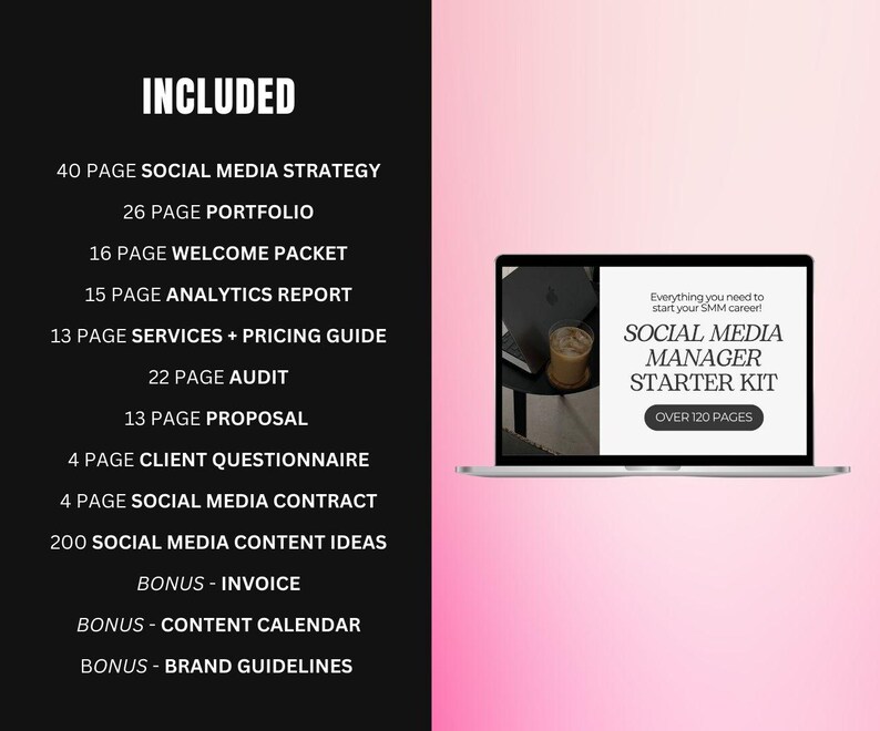 Social Media Manager Starter Kit | Social Media Manager Bundle | Social ...