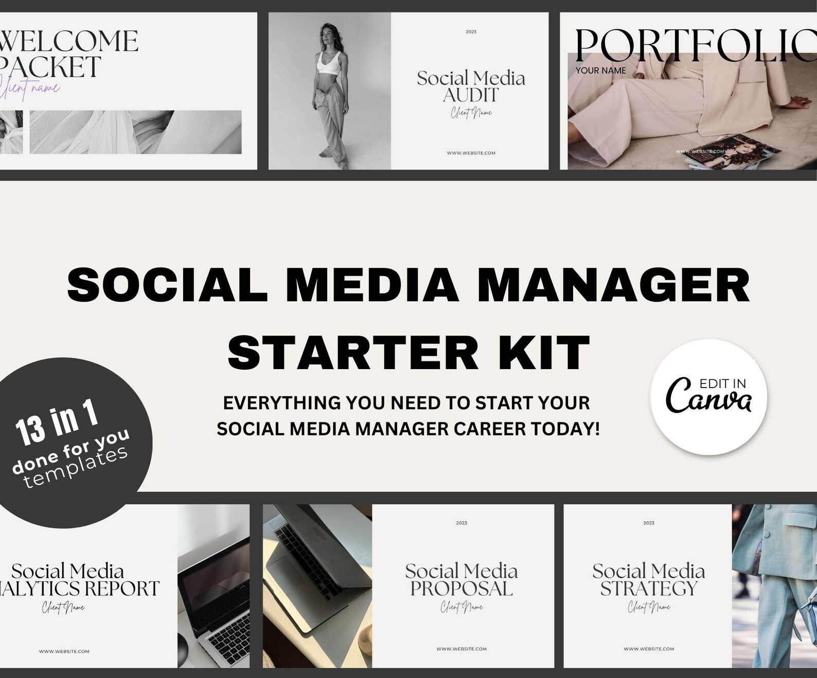 Social Media Manager Starter Kit Social Media Manager Bundle Social ...
