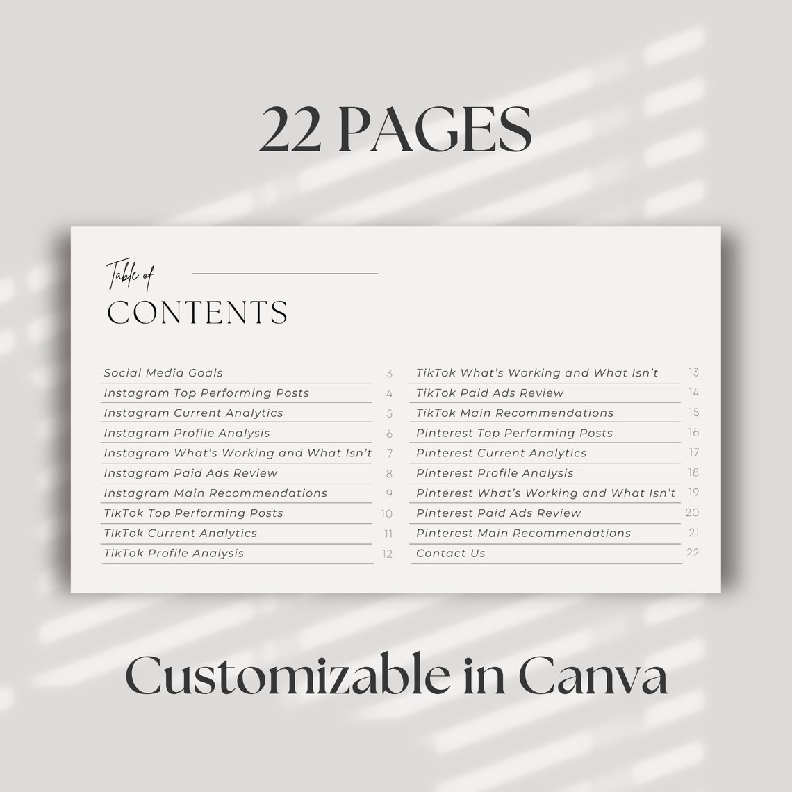 Aesthetic Social Media Audit Template Social Media Manager Social Media ...