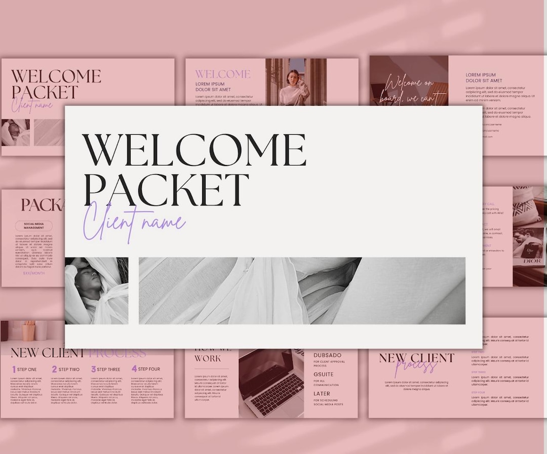 Social Media Manager New Client Welcome Packet Template (canva) - Etsy