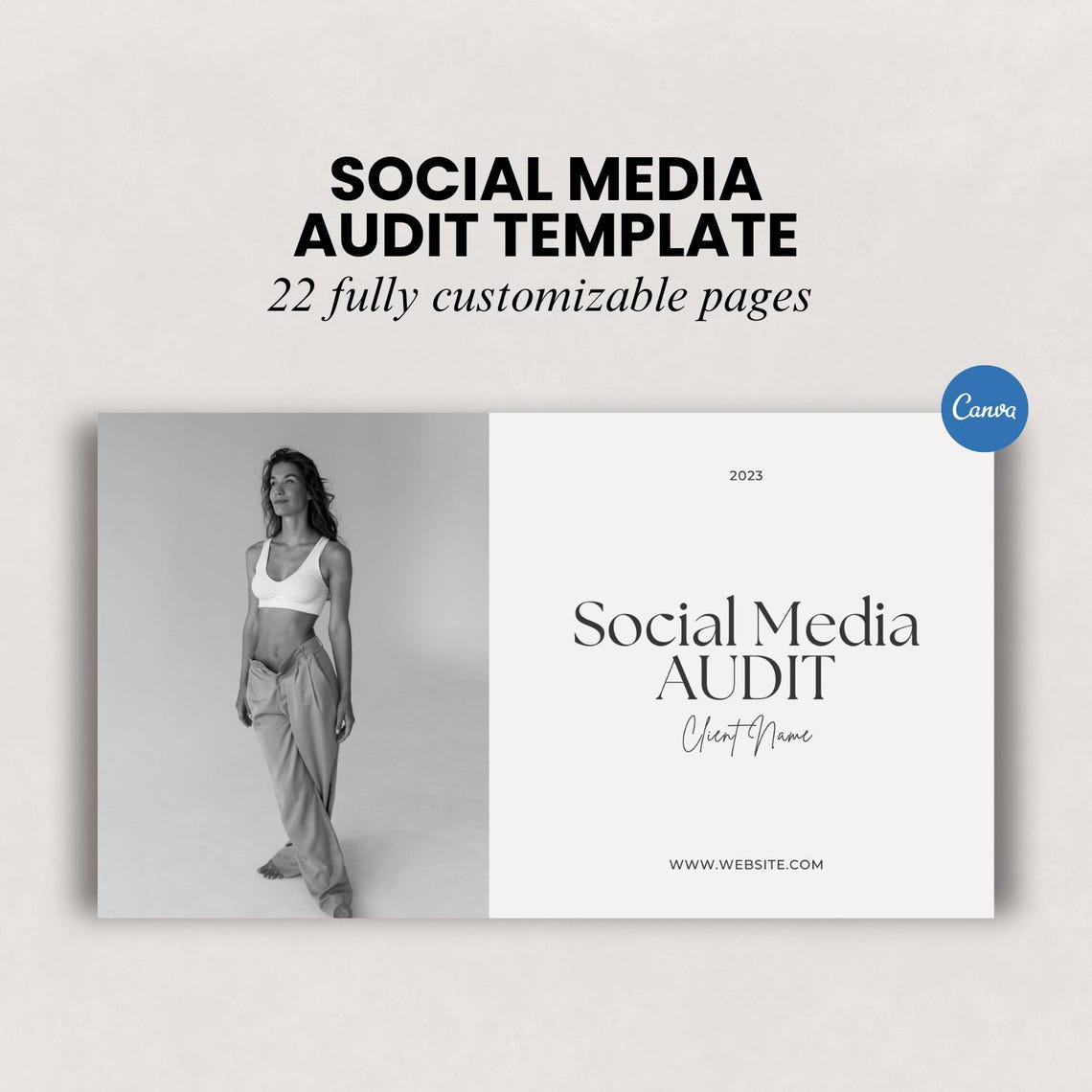 Aesthetic Social Media Audit Template | Social Media Manager | Social ...