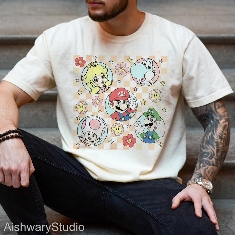 Super Mario Shirt the Super Mario Bros Shirts Kart Friends - Etsy