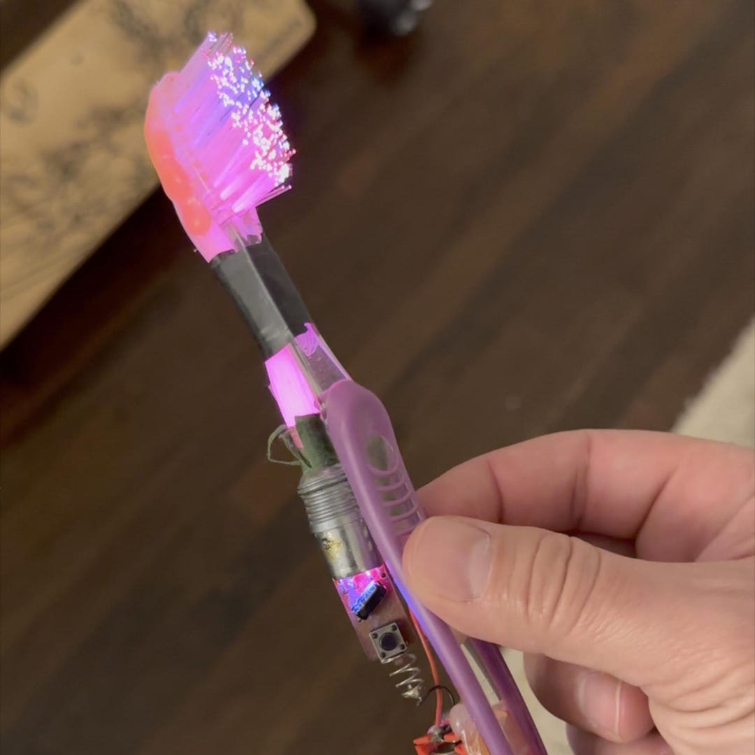 Fiber Optic Toothbrush. - 1st Prototype - Etsy