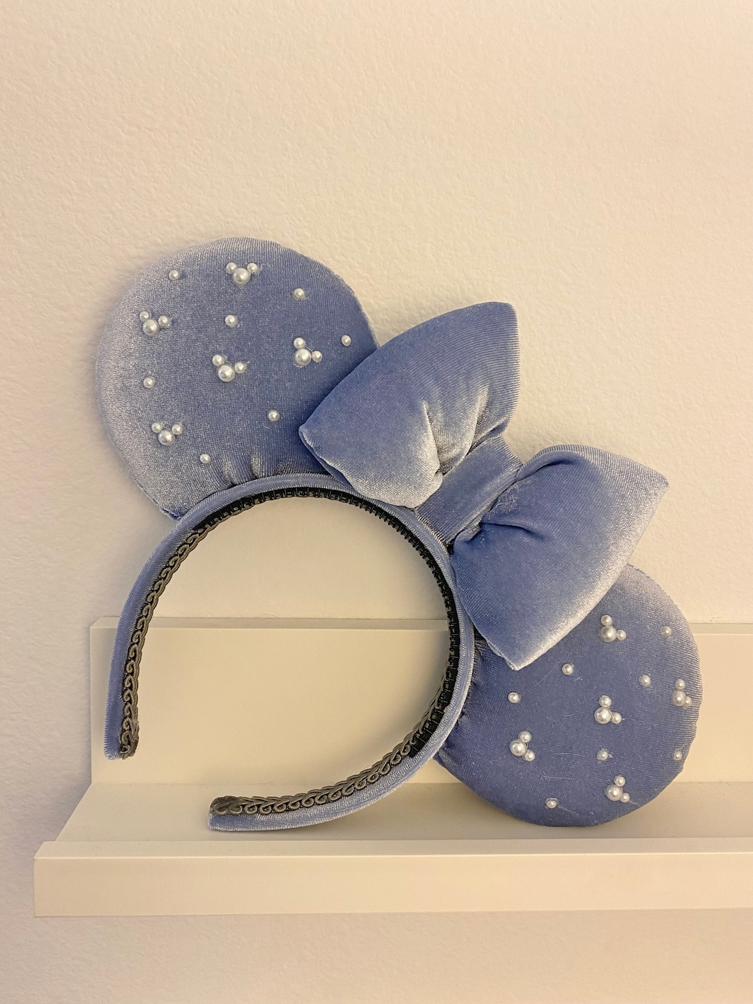 Periwinkle Blue Pearl Hidden Mickey Mouse Ears - Etsy