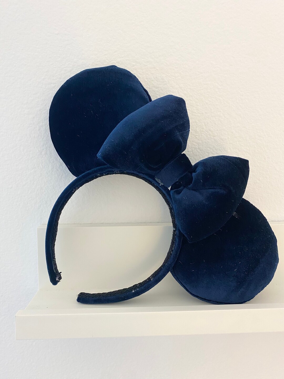 Navy Blue Velvet Mouse Ears - Etsy