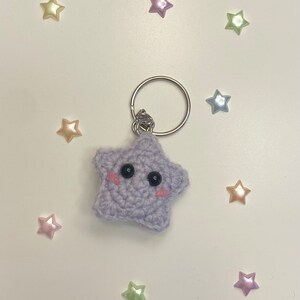 Crocheted Mini Pastel Star Keychains - Etsy