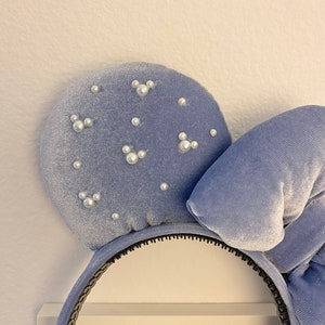 Periwinkle Blue Pearl Hidden Mickey Mouse Ears - Etsy
