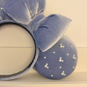 Periwinkle Blue Pearl Hidden Mickey Mouse Ears - Etsy