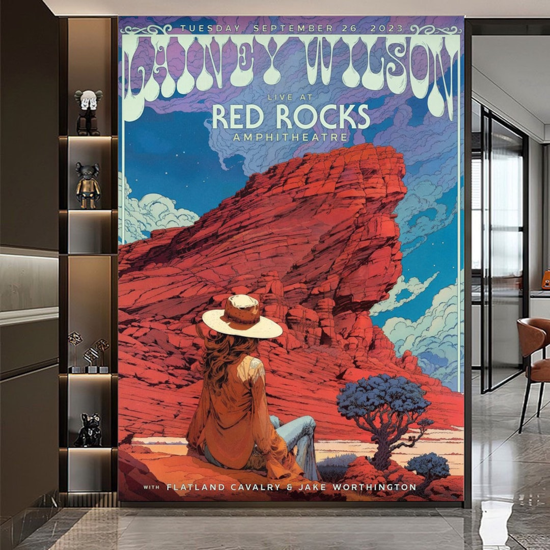 Lainey Wilson Red Rocks Amphitheater Sept 26, 2023 Red Rocks, CO Poster ...