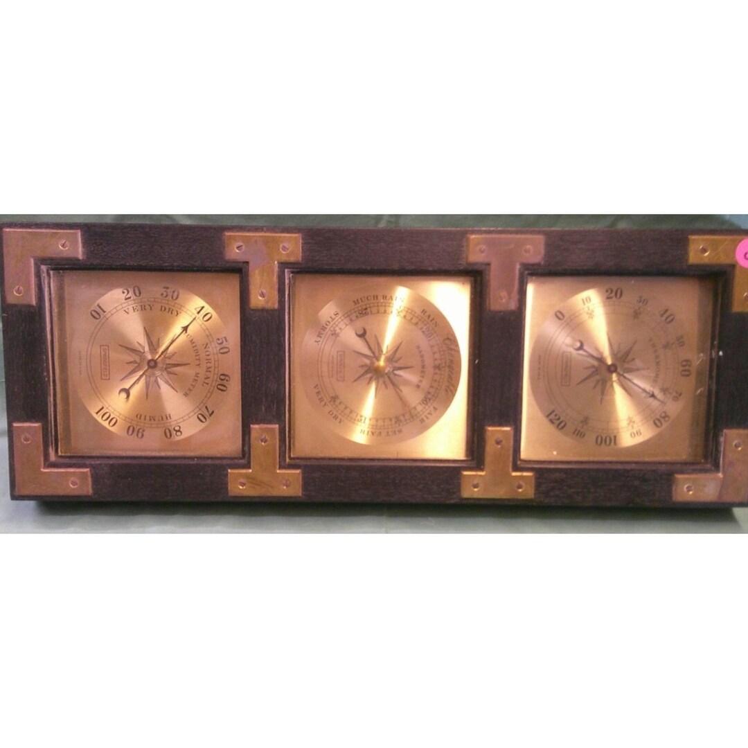 Vintage Springfield Thermometer Barometer Hygrometer Weather Station ...
