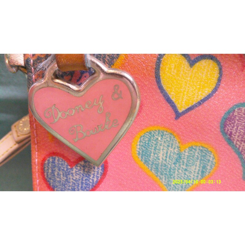 Dooney & Bourke Pink Heart Wristlet Wallet and Coin Purse Hearts AB01 ...