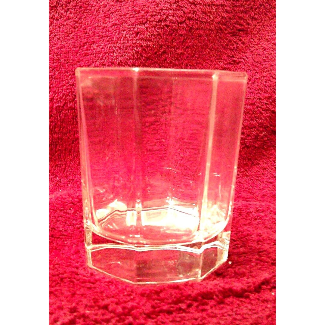 Octagonal Clear Glass Tumbler 3.5 Inch Height C302 F - Etsy