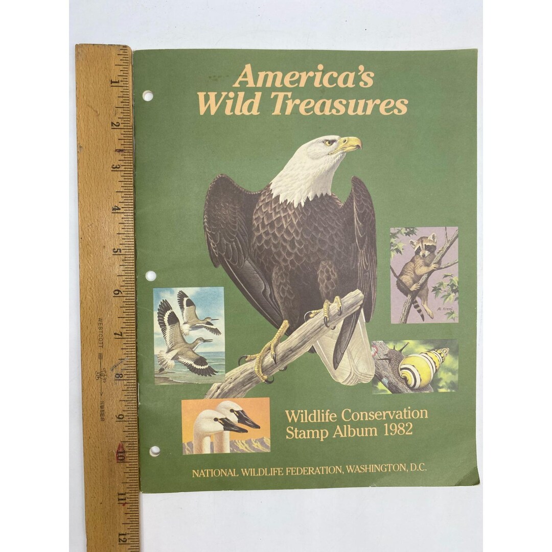 1982 Wildlife Conservation Stamp Album Featuring Americas Wild ...