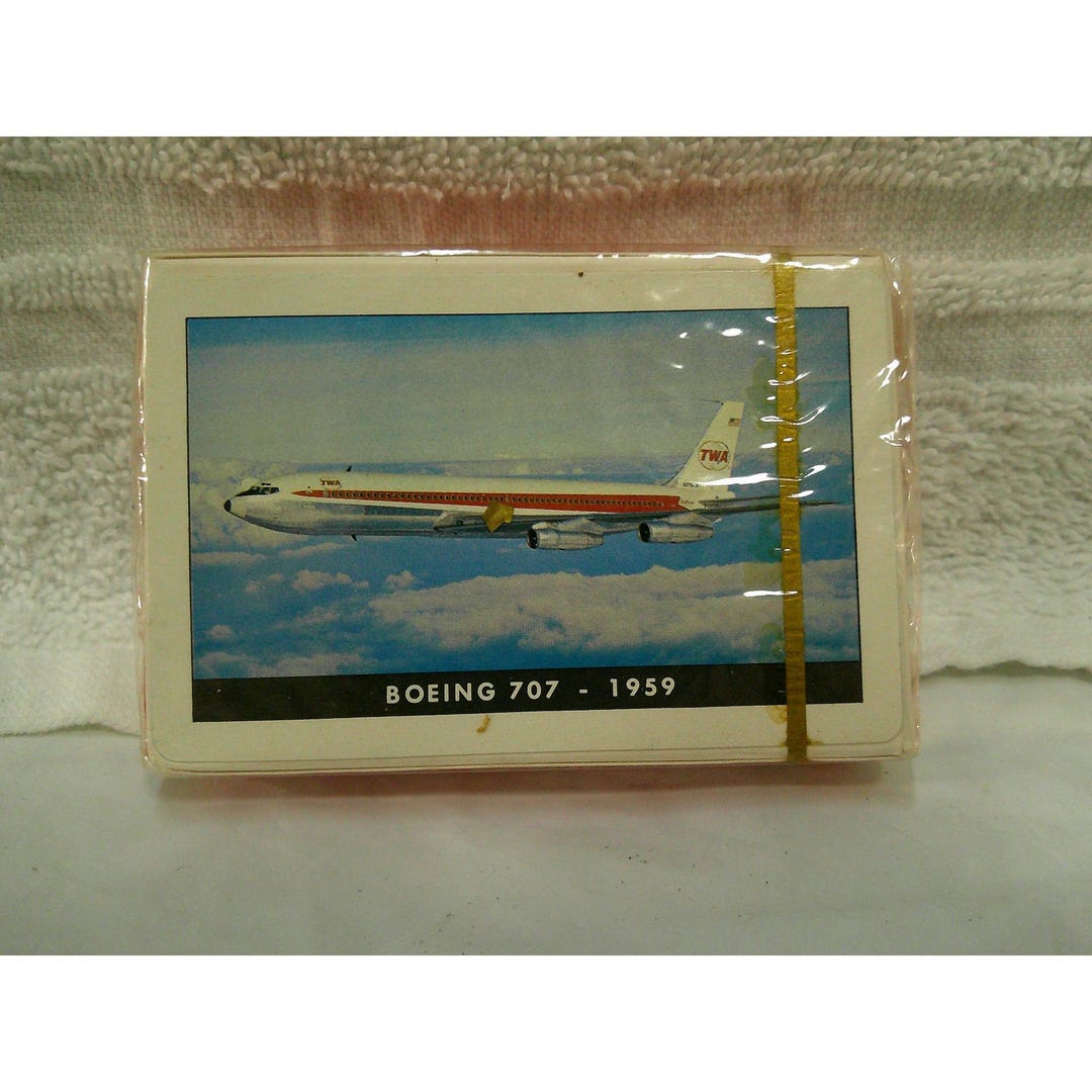 TWA Collectors Series Boeing 707 1959 Playing Cards Plastic Coated X01 ...